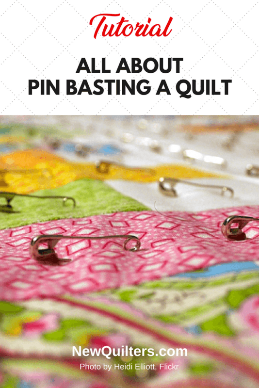 All About Pin Basting a Quilt - New Quilters