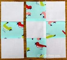 How to Strip Piece Nine-Patch (9 Patch) Quilt Blocks | New Quilters