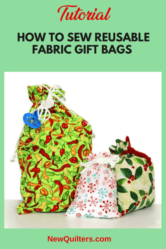 How to Sew Fabric Gift Bags: a Tutorial - New Quilters
