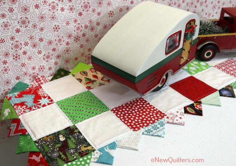 Simple Table Runner with Prairie Points - New Quilters