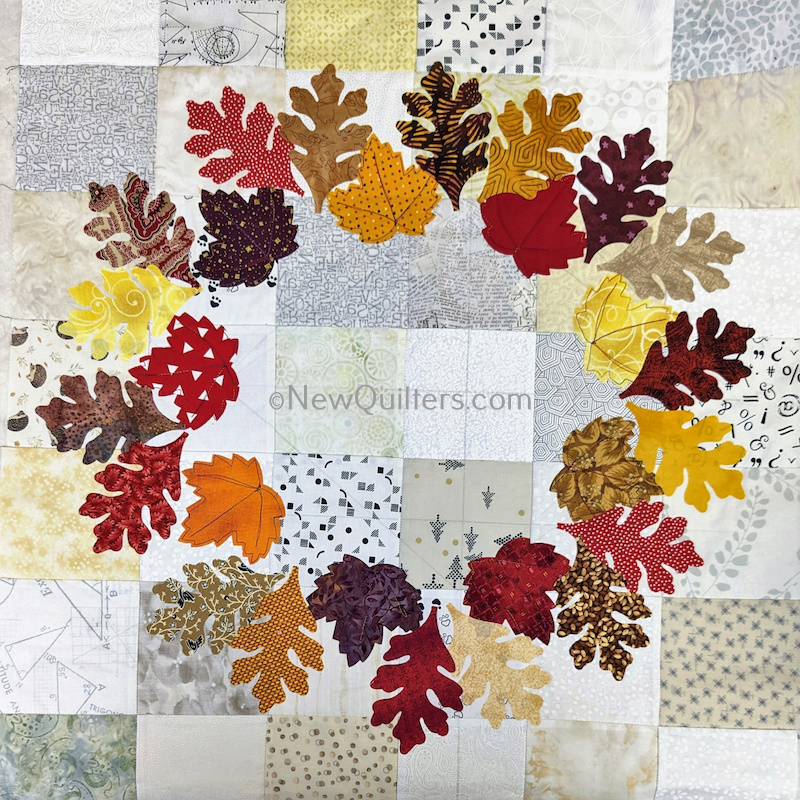 Autumn Leaves Wreath Quilt - New Quilters